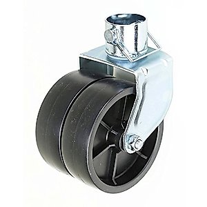 Jeremywell 6" Trailer Tongue Jack Double Caster Wheel 2000lbs Capacity, with Pin, Swirl Jack, Dual