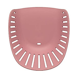 Armen Living Nassau Outdoor Patio Arm Dining Chairs, 17" Seat Height, Set of 2, Eucalyptus and Pink Peony