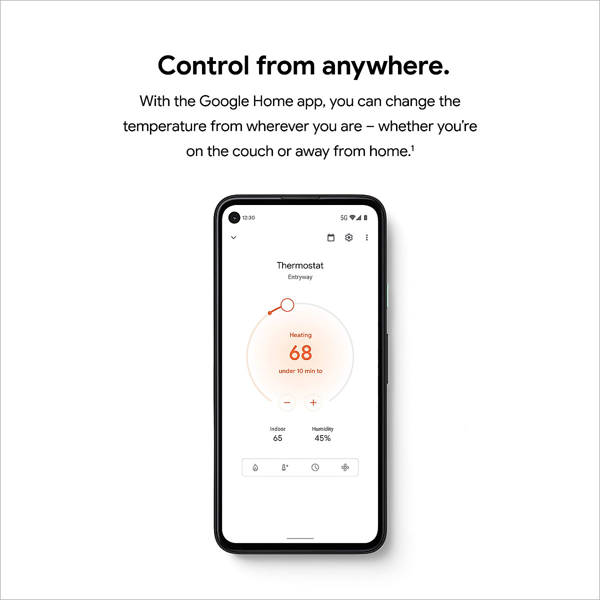 Google Nest Smart Thermostat for Home, Programmable WIFI Thermostat - Fog (Renewed)