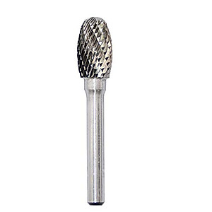 SE-5 Tungsten Carbide Burr Rotary File Oval Egg Shape Double Cut with 1/4''Shank for Die Grinder Drill Bit