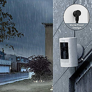 OLAIKE 5m/16ft Charge Cable with DC Power Adapter Compatible with Stick Up Cam Battery 3rd Gen/2nd Gen & Spotlight Cam Battery,Weatherproof Cable to Continuously Charge Your Camera,Black