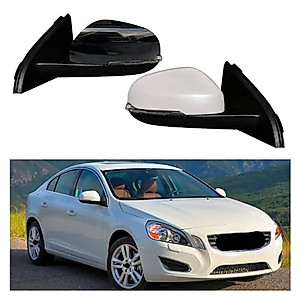 Car Accessories Rearview Mirrors Assembly Compatible With Volvo S60 V60 2011-2018 Auto Heated Folding Cover Turn Signal Reversing Lights (Color : 11 Wire Left)
