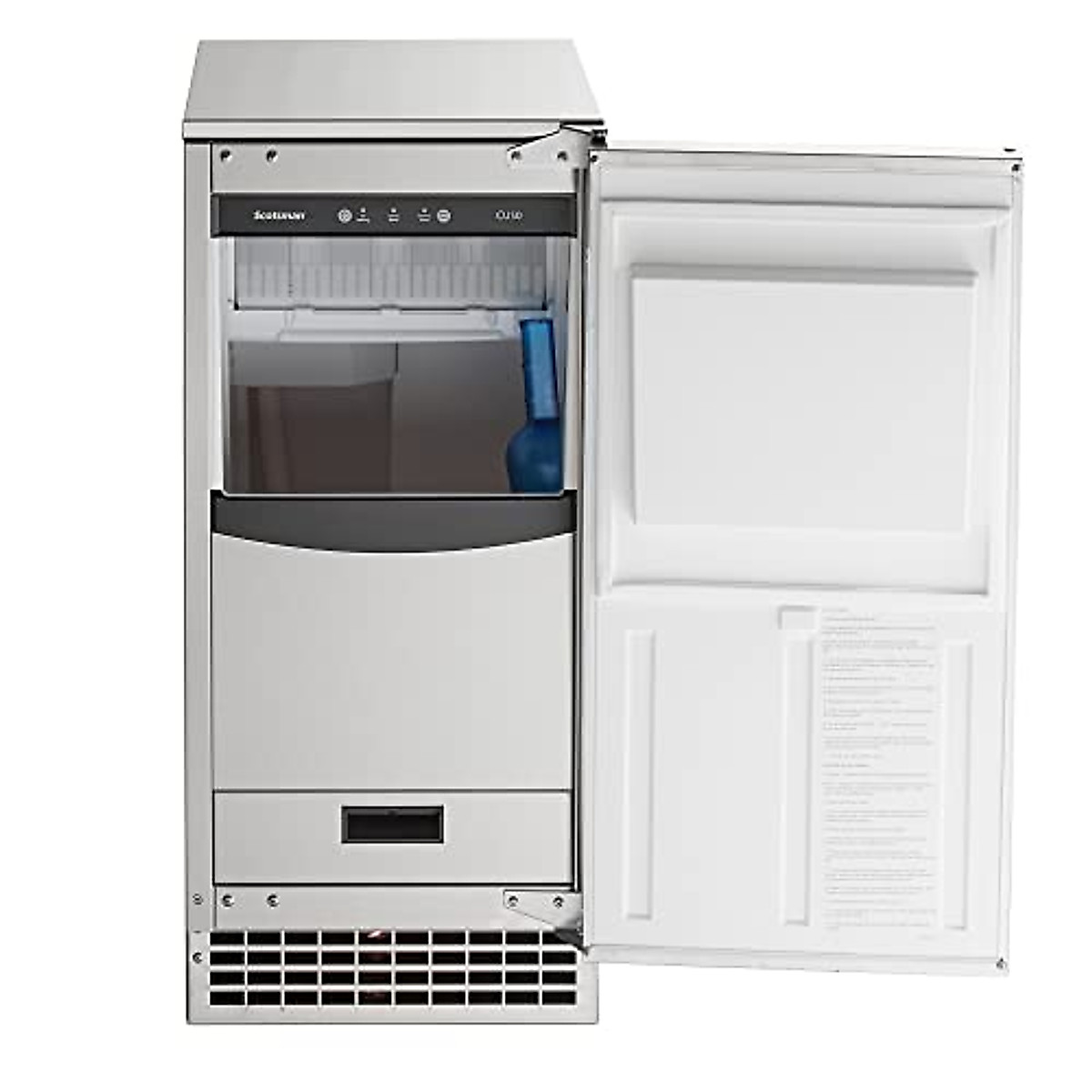 Scotsman CU50GA-1 Undercounter Gourmet Cube-Style Ice Maker with Bin, Stainless Steel, 115-Volts, NSF