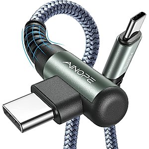 AINOPE 60W 4-Pack Type C to Type C Cable, Right Angle Super Fast Charging USBC to USBC Cord 10FT+6.6FT+3.3FT+3.3FT Compatible Samsung S22 S21,Note 20 Ultra,iPad Pro/Air