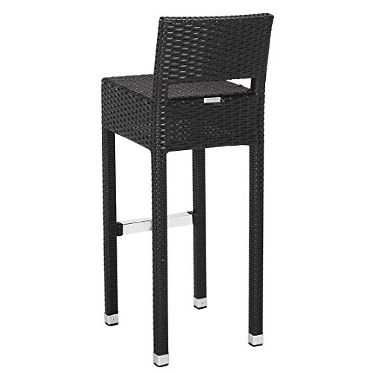 SAFAVIEH FOX5212A Collection Landry Black Indoor/Outdoor Bar Stool