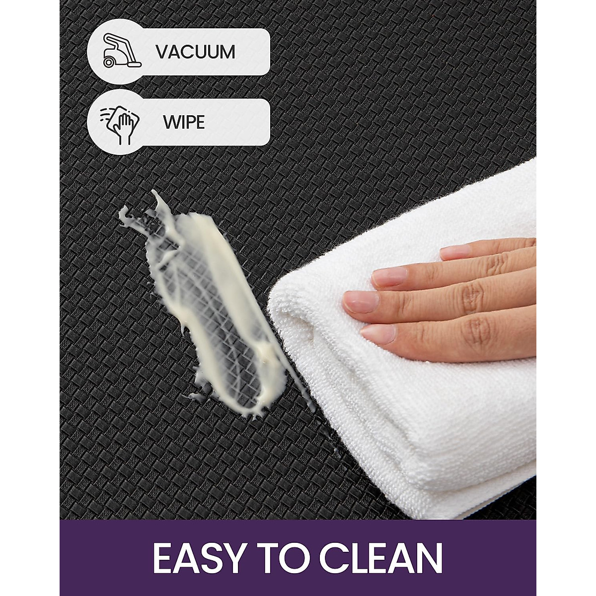 DEXI Kitchen Floor Mats Cushioned Anti Fatigue,17x29+17x59, Standing Runner Rug Waterproof, Comfort Memory Foam Padded for Front Sink Laundry Set of 2, Black