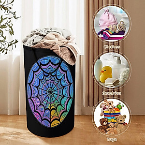 Spider Web Wednesday Large Laundry Basket Laundry Hamper Bag Washing Bin Clothes Bag Collapsible Tall With Handles Travel Bathroom College