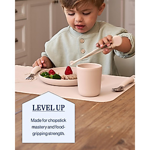 Lalo PAW Patrol Chopsticks For Kids - Set of 2 Training Chopsticks Made of Silicone and Eco-Friendly Wheat Straw PP - Ages: 2 Years And Up - Easy to Clean & Dishwasher Safe - Chase