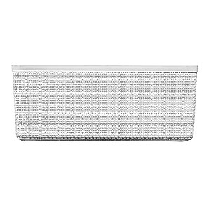 Curver Jute Decorative Plastic Organization and Storage Basket Perfect Bins for Home Office, Closet Shelves, Kitchen Pantry and All Bedroom Essentials, (Set of 6 )