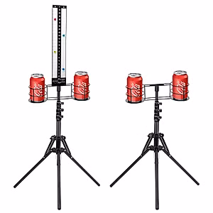 Hestiasko Cornhole Scoreboard 2 Sets, Metal Magnetic Cornhole Score Keeper with Drink Holder, Easy to Assemble, Score Tracking, Perfect Score Tracking Accessory for Outdoor and Patio Games