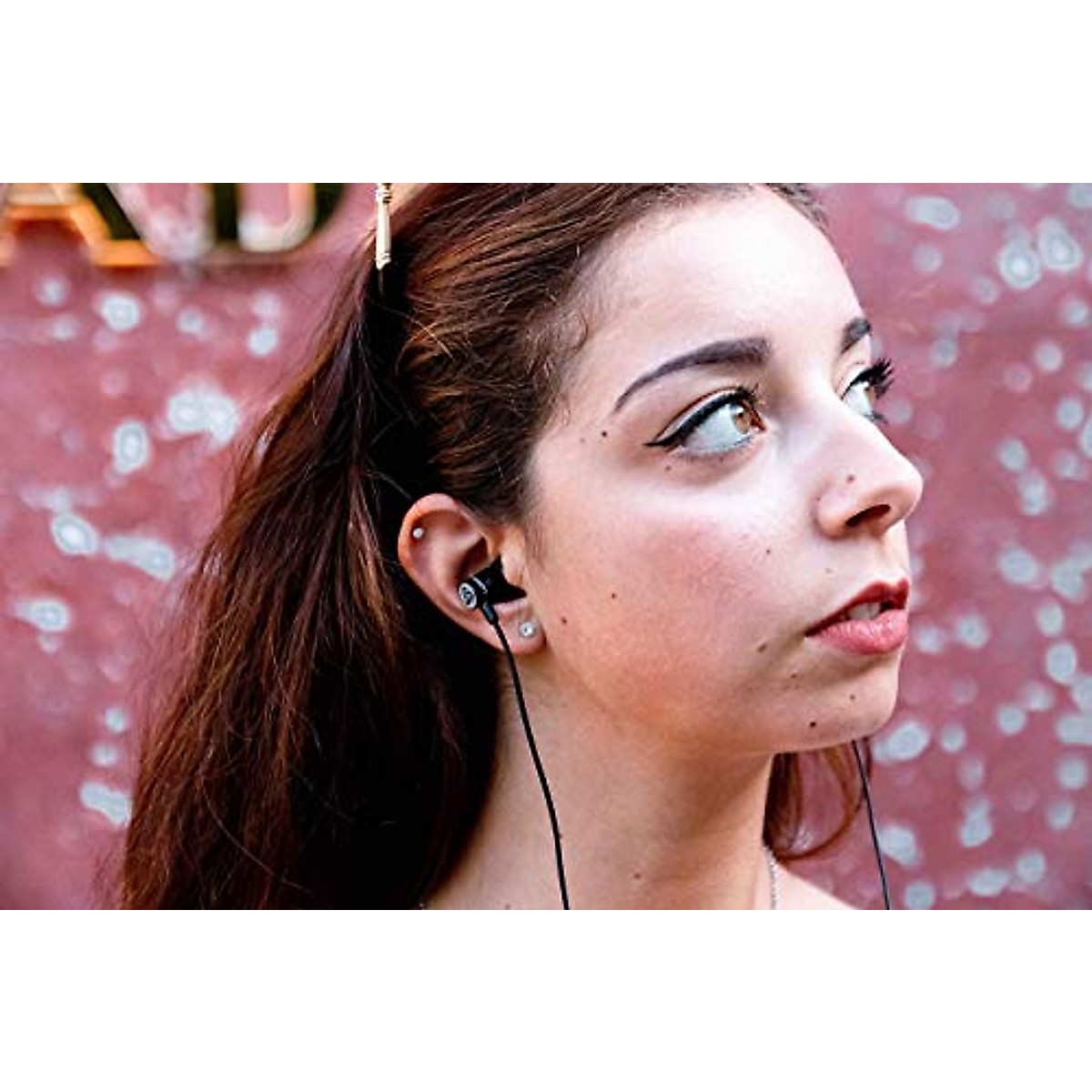 LUDOS Wired-Earbuds-Earphones-Headphones-Microphone, Turbo Ergonomic Earphone with Mic, Memory Foam, Durable Cable, Bass, Auriculares in-Ear Headphones for iPhone, iPad, Apple, Computer, Laptop, PC