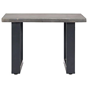 Center Table Modern Coffee Table Side End Table Coffee Table with Live Edges Gray 23.6"x23.6"x15.7"for Living Room,Home,Office,Living Meeting Room