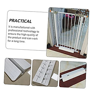 House Walk Stairs Heavy for Plastic Thru Doorways Guardrail Metal Door White Fixator Pet Stairways Part Pedalboard Holder Safety Duty Anti-Kicking Proofing Stairway Board Dog