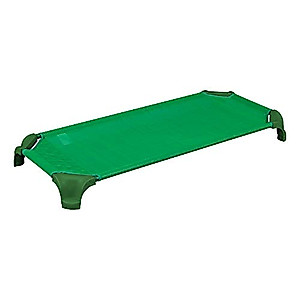 Sprogs Deluxe Heavy-Duty Childrens Standard 52"L Stackable Daycare Cot with Easy Lift Corners Cots for Preschool Kids Sleeping, Resting, and Naptime, SPG-16138-AS, Blue, Green, Red, Yellow (Pack of 4)