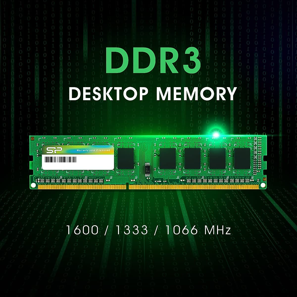 Silicon Power DDR3 16GB (2 x 8GB) 1600MHz (PC3 12800) 240-pin CL11 1.35V / 1.5V Unbuffered UDIMM PC Computer Desktop Memory Module Ram Upgrade