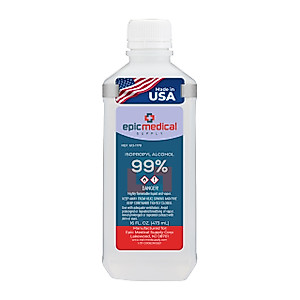 99% Isopropyl Alcohol 99 Percent, Rubbing Alcohol 99 Percent 16 oz. Bottle, General Purpose Cleaner for Glass and PCB, Technical Grade, Alcohol for Nails (1)
