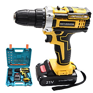 NatureNook Drill Set Electric Screwdriver Cordless Power Drill Tools Cordless Drills with Battery and Charger