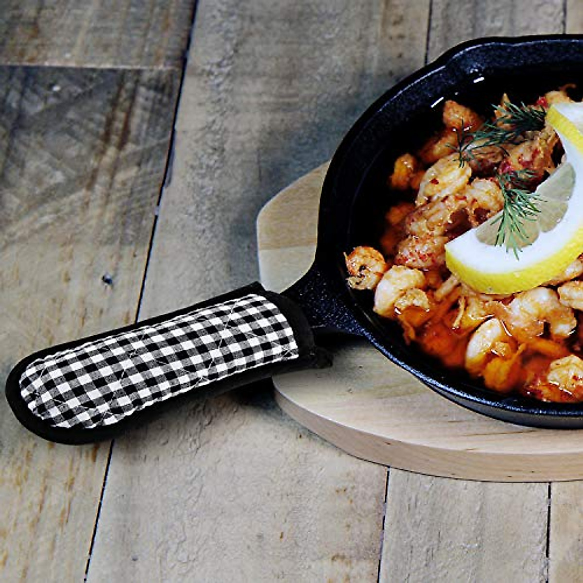 4 Pieces Hot Pan Handle Sleeves Heat Resistant Covers Non-Slip Holders for Home Kitchen Cooking Tools (Classic Styles)