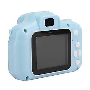 Fudax Children Camera, Portable Mini Camera Cute One-Click Focusing with Lanyard for Boys Girls for Taking Photos(Blue-General Purpose)