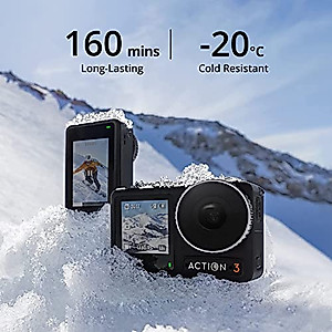 DJI Osmo Action 3 Adventure Combo Outdoor Action Camera 4K HDR Vlog Bundle with Extension Rod + Triple Battery + Extended Protection + Deco Gear Attachment Accessories Kit + 42" Selfie Stick + Case