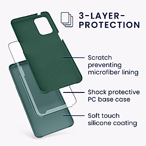 kwmobile Case Compatible with OnePlus Nord N200 5G Case - TPU Silicone Phone Cover with Soft Finish - Forest Green