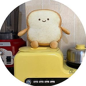 OUKEYI Toast Bread Pillow, Funny Bread Shape Plush Toy Pillow,Facial Expression Soft Toast Sofa Pillow, for Kids Adults Gift Home Bed Room Decor