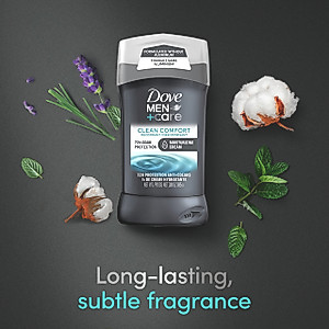 DOVE MEN + CARE Deodorant Stick for Men Clean Comfort Aluminum Free 72-Hour Odor Protection Mens Deodorant with 1/4 Moisturizing Cream 3 oz