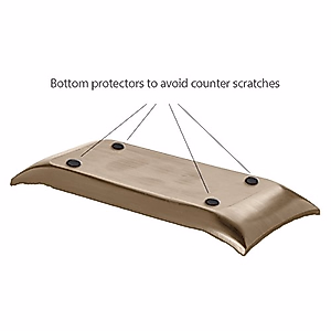 Creative Scents Dublin Decorative Tray and Orbs Balls Set - Centerpiece Bowl with Balls for Dining Room Table, Rustic Decorated Spheres Kit for Living Room Coffee Table, Gift Boxed (Brushed Silver)