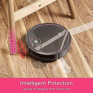 NOISZ by ILIFE S5 Pro Robot Vacuum and Mop 2 in 1, ElectroWall, Automatic Self-Charging, Water Tank，Tangle-Free, Quiet, Ideal for Pet Care, Hard Floor and Low Pile Carpet, Black