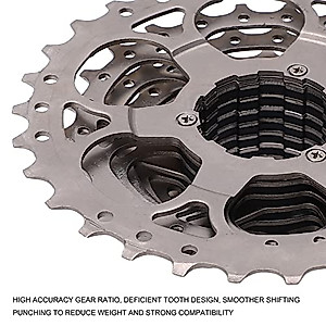 WESE 10 Speed Cassette, Anti Rust Steady Rotation 11‑30T Road Bike Cassette Lightweight for Folding