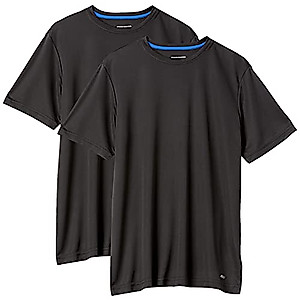 Amazon Essentials Men's Active Performance Tech T-Shirt (Available in Big & Tall), Pack of 2, Black, Large