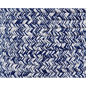 Super Area Rugs Farmhouse Plant Basket/Planter Multi Purpose Open Top Bin with Handles, Cotton Rope Basket, 8-inch, 10-inch and 12-inch Blue & White