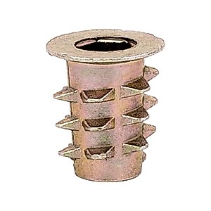 E-Z LOK - 901032-13 E-Z Lok Threaded Insert, Zinc, Hex-Flanged, #10-32 Internal Threads, 13mm Length (Pack of 50)