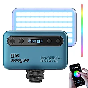 Portable RGB LED Photography Light Panel, APP Remote 5W Full Color Streaming Light for Streamers Video Photography YouTube Tiktok Vlog