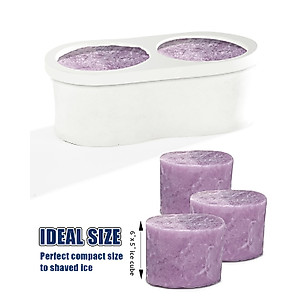 Ice Cube Tray with Lid - Easy-Release Silicone, Ice Trays for Freezer Ice Cube Mold for Shaved Ice, BPA-F ree (White)