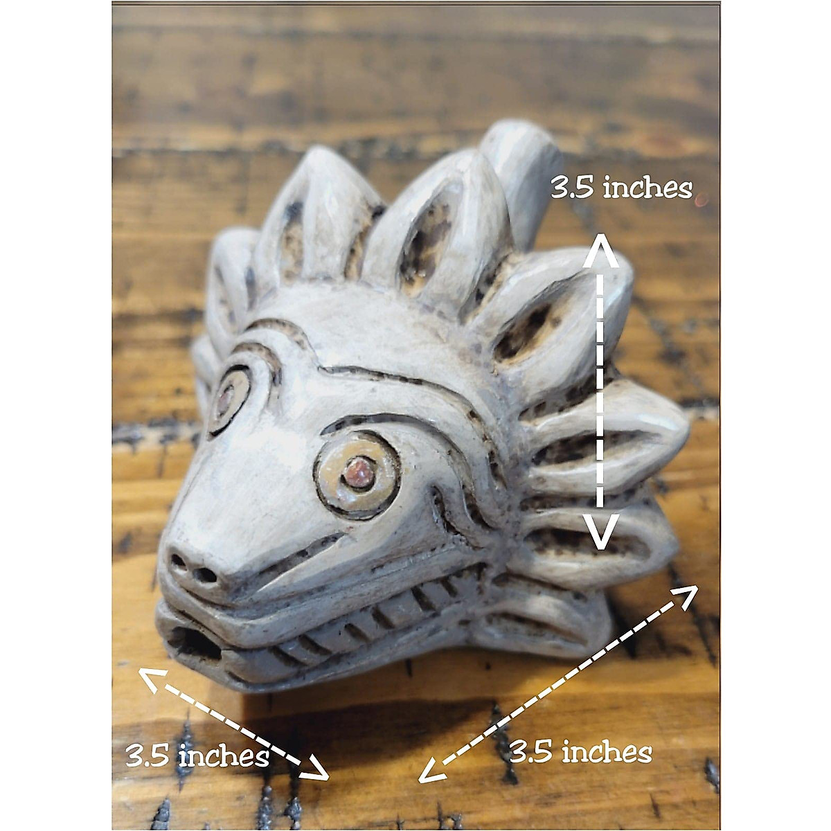 Quetzalcoatl Death Whistle Made Of Clay, Replica Of Items Found In Aztec Temple. (Natural)