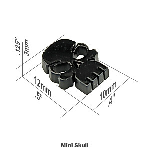 LITKO Mini Skulls | Tiny Skull | Wound | Casualty | Death | Board Game | Role Play Game | Miniature Wargames | Compatible with Dungeons & Dragons, 40K (Black)