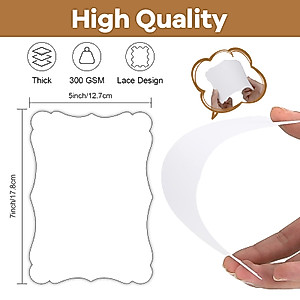 100 Pack Blank Invitations with Envelopes, Goefun 5 x 7 Postcards and A7 Envelopes Self Seal for Wedding, Graduations, DIY Cards, Thank You Cards & All Occasion