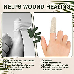 Evridwear 20PCS Premium Cotton Comfort Cushion Finger Toe Thumb Cot Sleeves Protect Fingertips Hand Eczema Skin Cracking Calluses Wicks Moisture Jewelry Clean Smudges (Short Length)