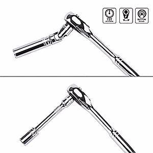 Mayouko 62 Pieces 1/4 Inch Drive Socket Set, SAE/Metric, 1/4" Dr. Socket Set with Ratchet and Adapters, 5/32-Inch - 9/16-Inch, 4mm - 14 mm