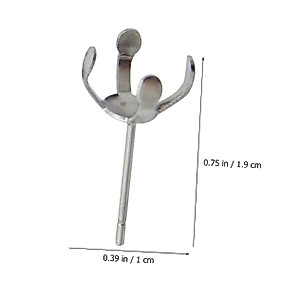 VILLCASE 40 pcs Pearl Claw Holder earring posts for jewelry making claw style blanks prong jewelry making earrings supplies pearl stud earrings for women gem Miss pendant Stainless steel