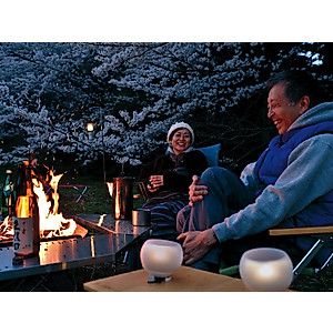 Snow Peak's Hozuki Lantern, Snow, ES-070WH, Made in Japan, Lifetime Product Guarantee, Lightweight, Compact for Camping or Backpacking, Camping Light, One Size