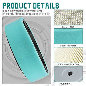 SOLLON 263-32610-a1 Air Filter for Robin 263-32610-01 Subaru 0187-6068 263-32610-01 Fit For Robin EH65 EH64 EH63 Lawnmower Engines, Lawn Mower Air Cleaner