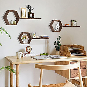 Jiofaviu 6 PCS Floating Shelves Set for Wall Décor, Wall Mounted Cube, Farmhouse Style Floating Shelf for Living Room, Bedroom, Home Decor Furniture