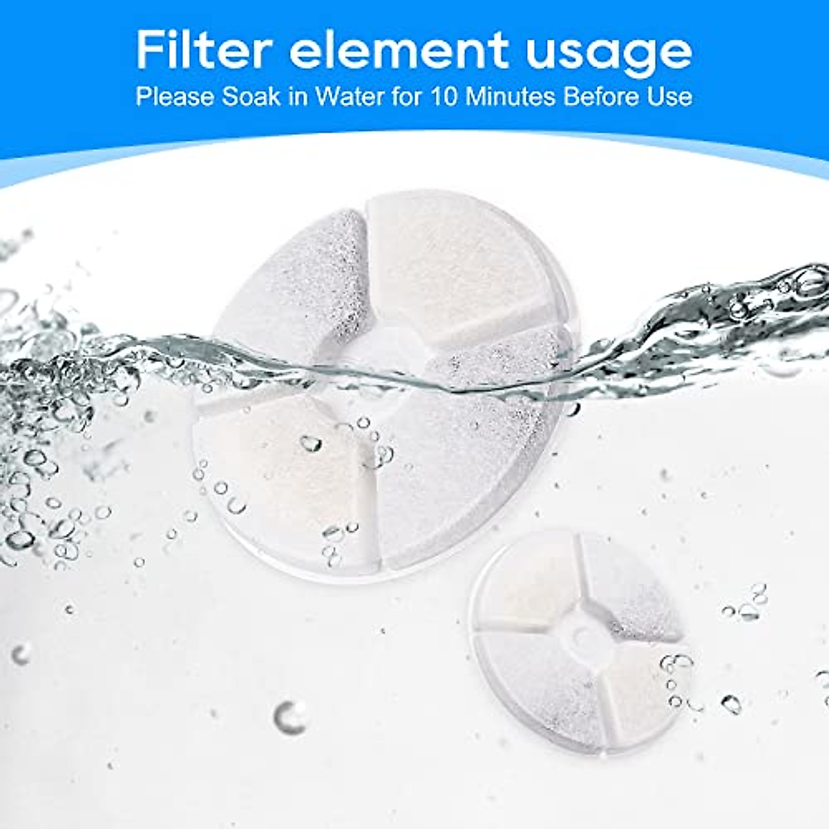 MyfatBOSS Cat Fountain Filters, 10 Pack Pet Fountain Filters, Pet Fountain Filter Replacement, Cat Water Filter Replacement for Pet Water Fountain