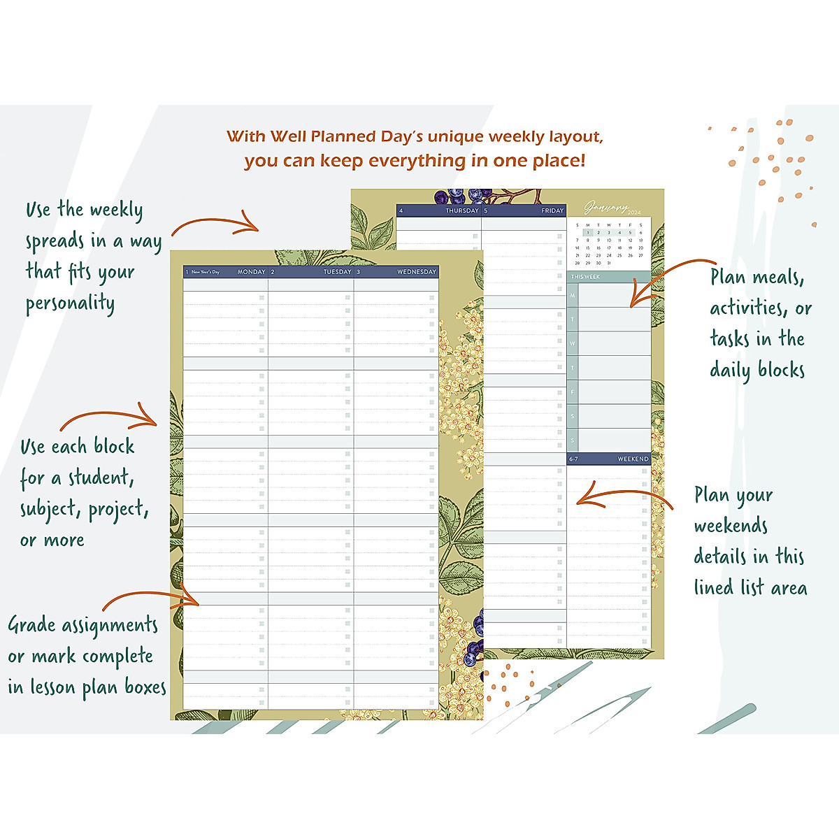 Day by Day Homeschool Planner, 2023-2024 School Year - by Well Planned Gal