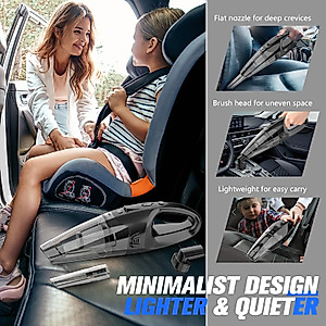 IMINSO Handheld Vacuum Cordless Car Vacuum with 9000PA, Lightweight Rechargeable Hand Vacuum Cordless with LED, Portable Mini Vacuum,Held Vacuum Cleaner for Car/Home