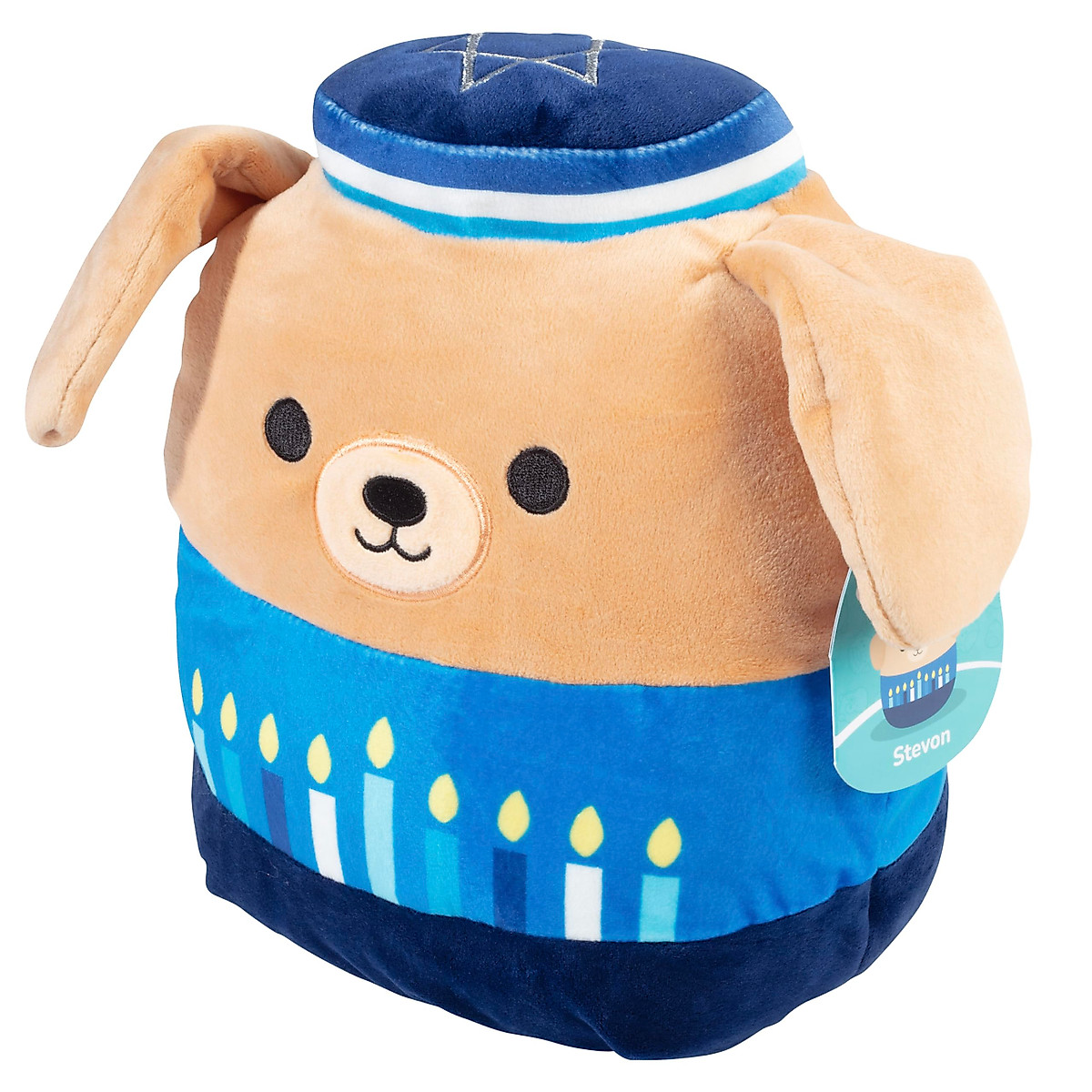 Squishmallows 10" Stevon Hanukkah Labrador Plush - Kellytoy Holiday Dog Stuffed Animal Toy