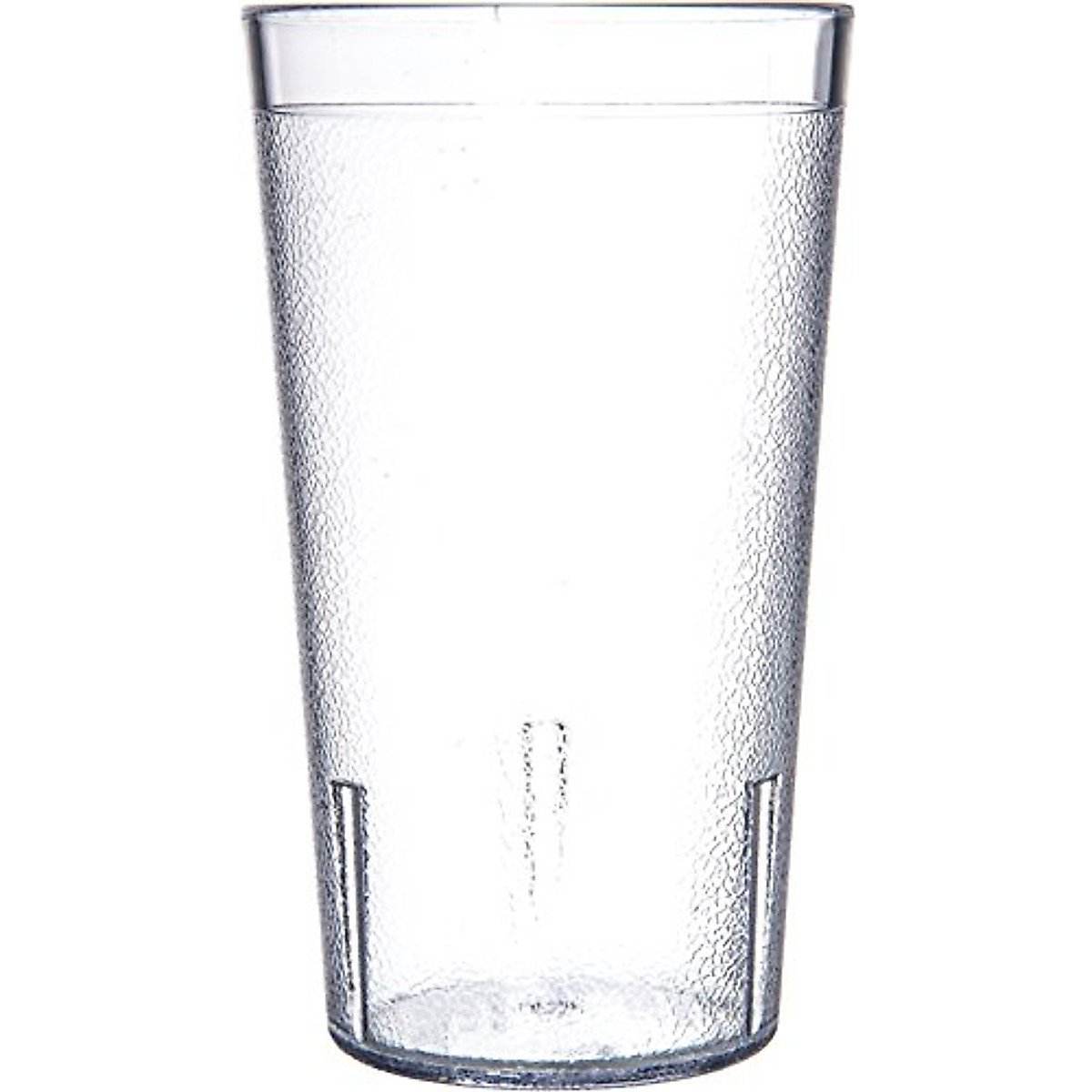 Carlisle FoodService Products Stackable Tumbler with Pebbled Exterior for Restaurants, Cafeterias, And Fast Food, Plastic, 12 Ounces, Clear, (Pack of 24)