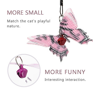 SONGWAY Cat Butterfly Toy Replacement - 10 Pieces Butterfly Cat Toy Attachment, Mini Cat Wand Toy Replacement, Insect Worm Cat Toys Accessories Parts